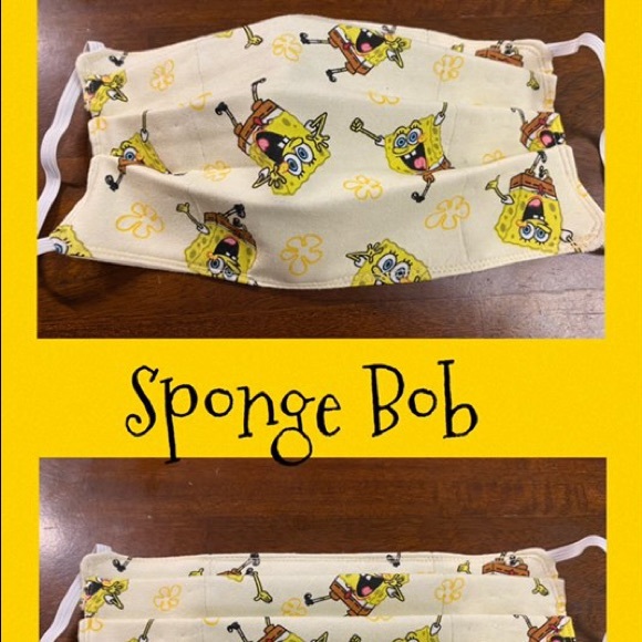 Accessories | Spongebob Face Mask Cover 3 Layer | Poshmark